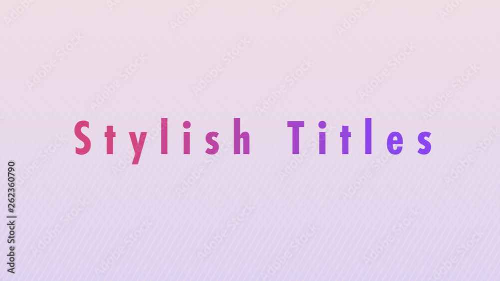 Stylish Titles Stock Template | Adobe Stock