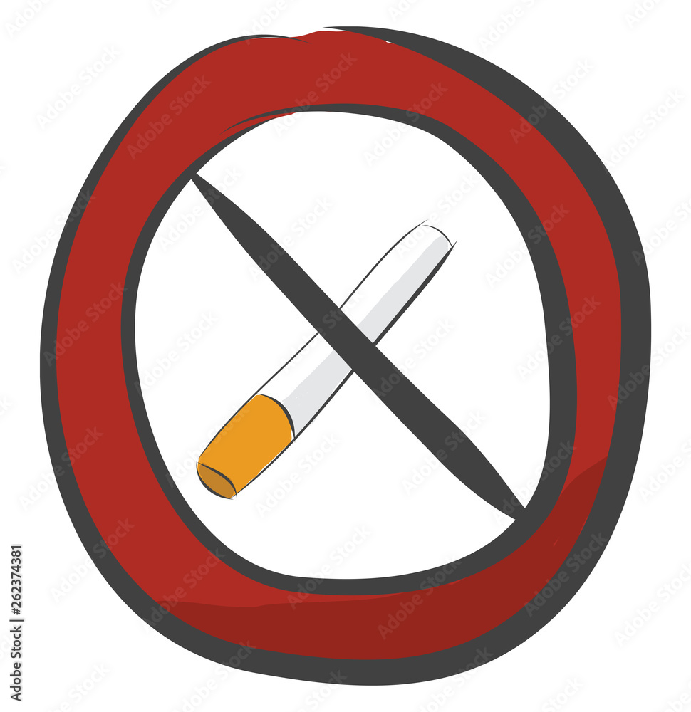 No smoking sign vector or color illustration Stock Vector | Adobe Stock