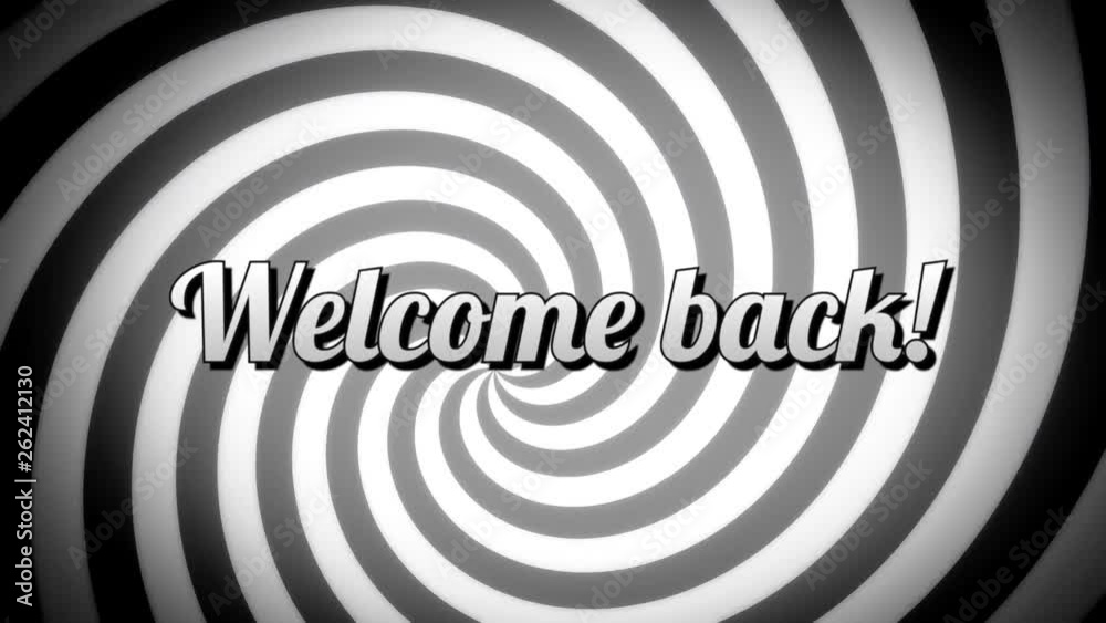 Vidéo Stock The text message Welcome back, appearing over a moving ...