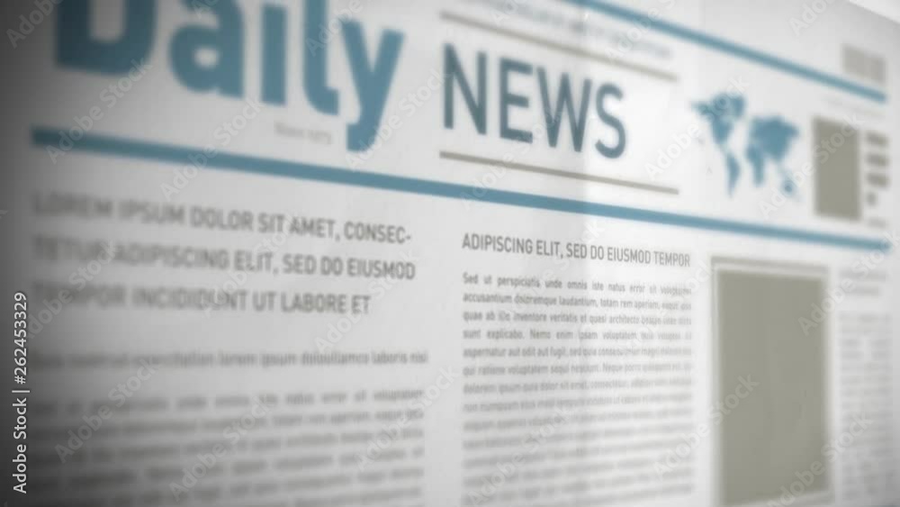 Scrolling 3d Newspaper Background/ 4k animation of an offset scrolling ...