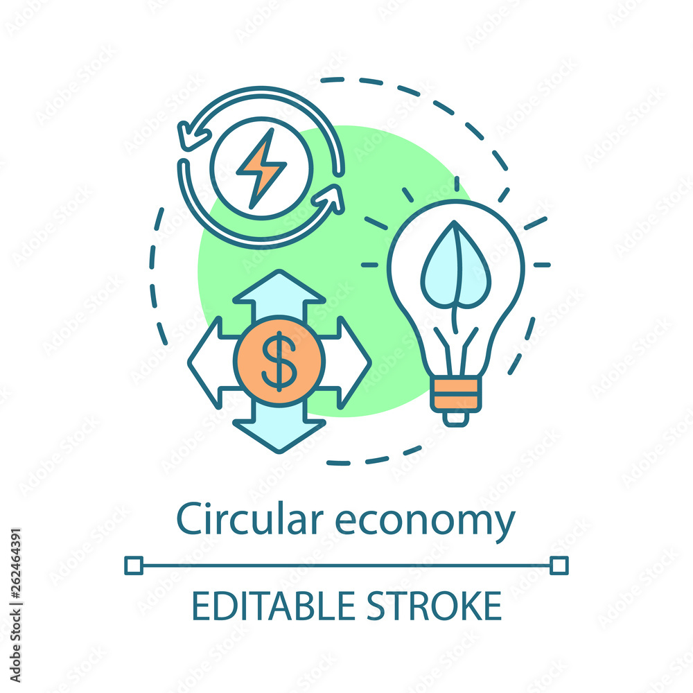 Circular economy concept icon Stock Vector | Adobe Stock