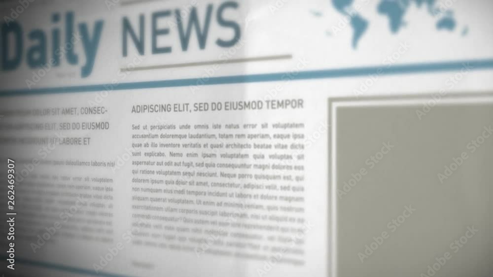 Scrolling 3d Newspaper Background/ 4k animation of an offset scrolling ...