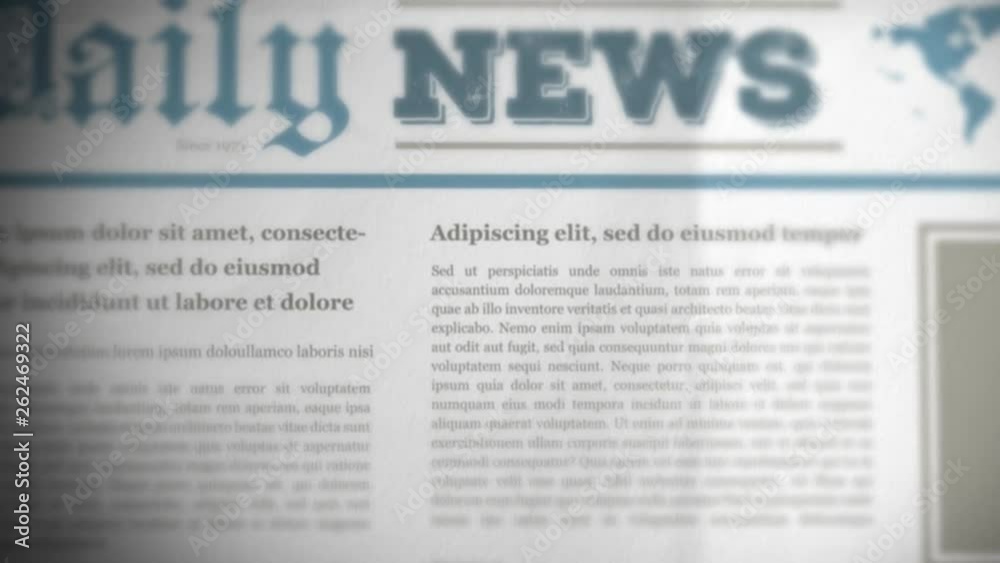 Scrolling 3d Newspaper Background/ 4k animation of an offset scrolling ...