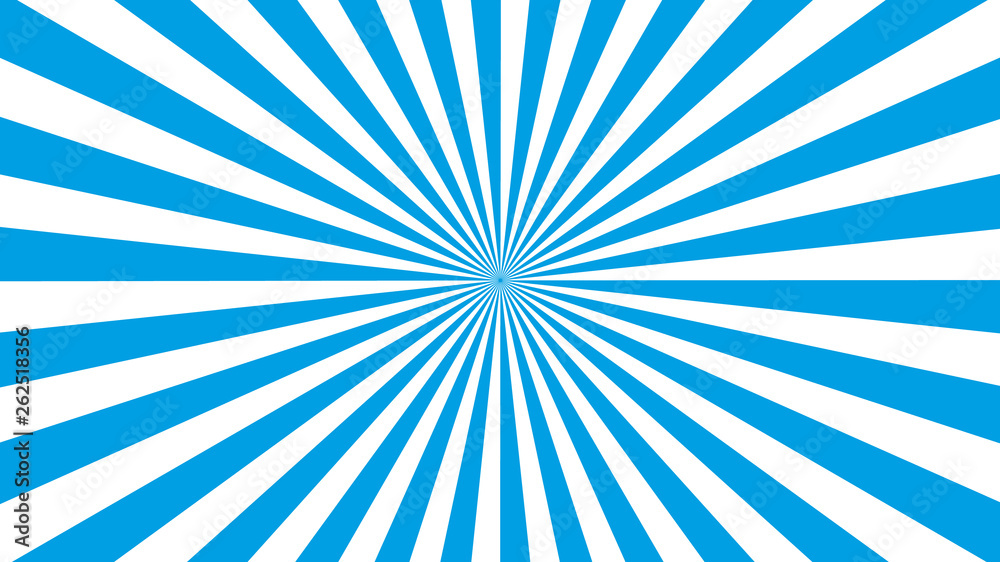Blue and white sun rays or stripes Sunburst background. Sunburst blue ...