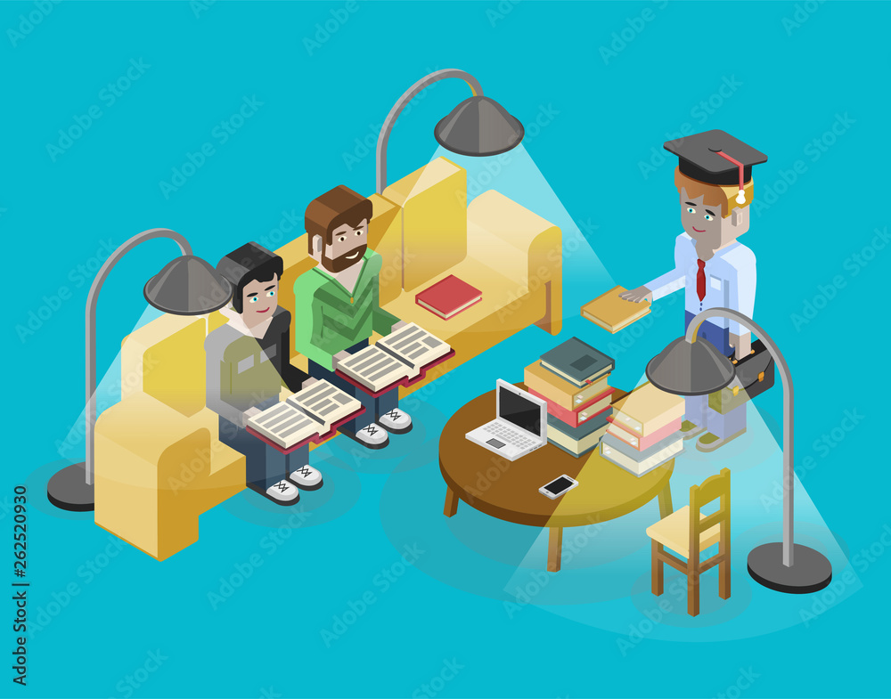 Library, school and student life, reading room, learning, reading ...