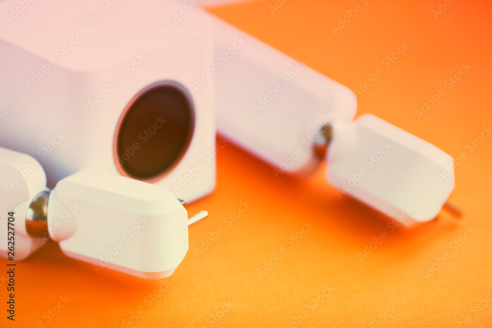 Wifi business concept. Wifi router, access points, mobile phone, laptop ...