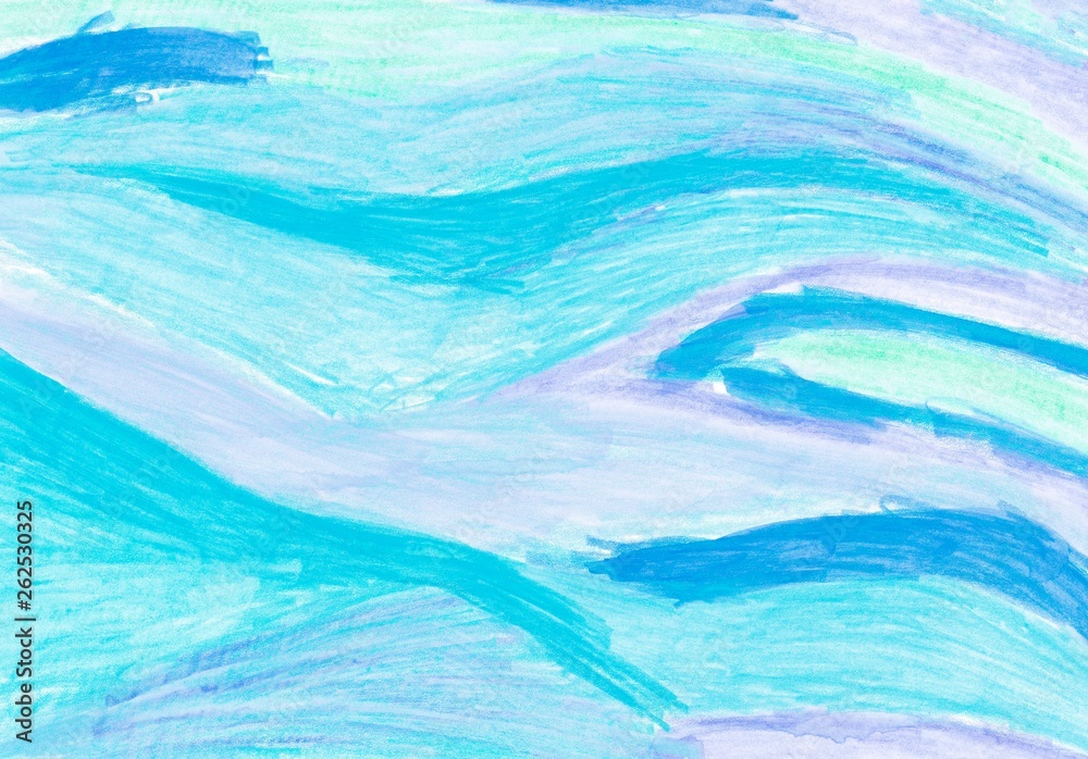 Turquoise blue mint green texture Crayon background Hand drawn Stock ...