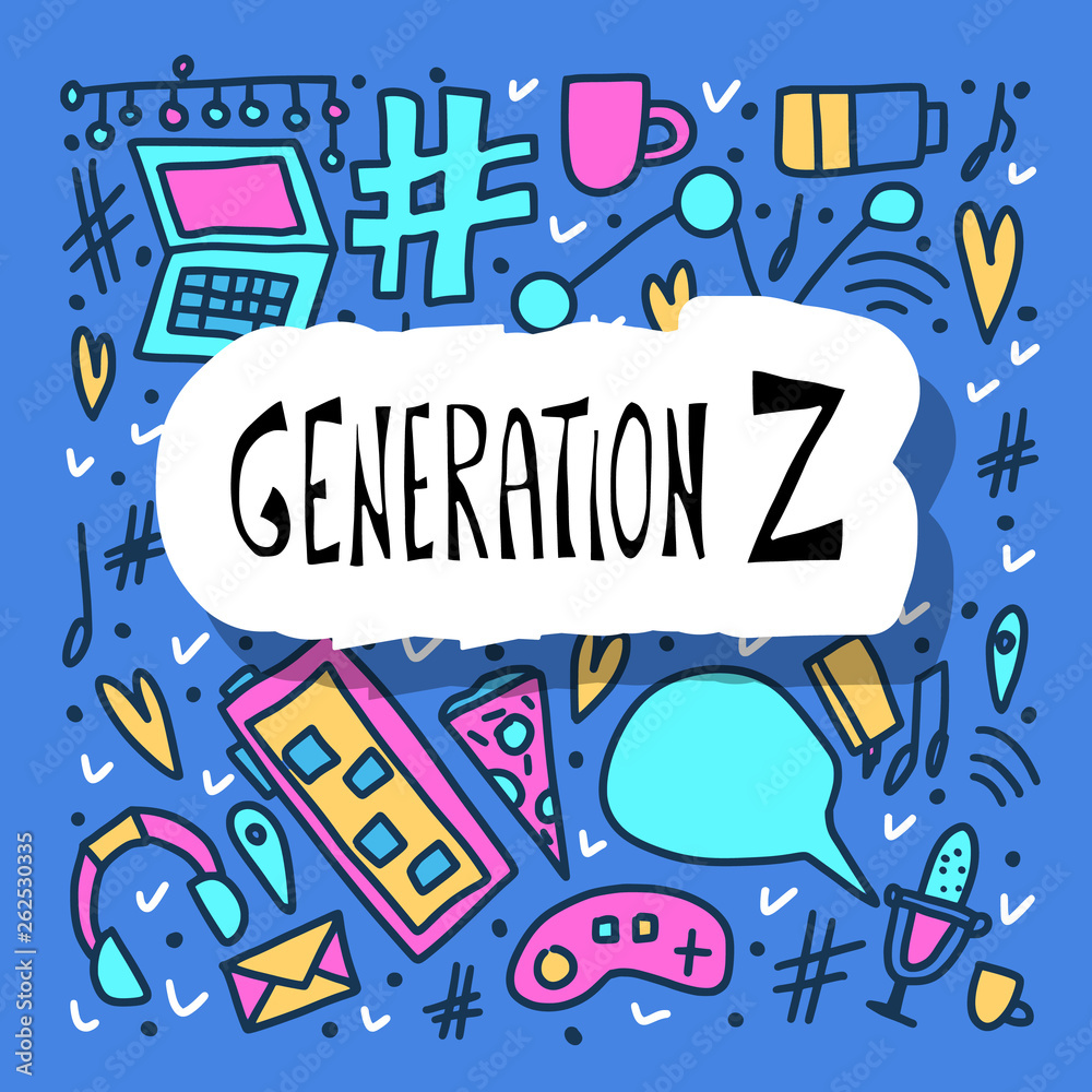 Generation z poster. Vector concept illustration. Stock Vector | Adobe ...