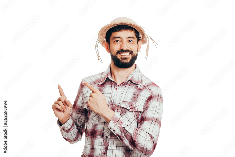 Brazilian man wearing traditional clothes for Festa Junina - June ...
