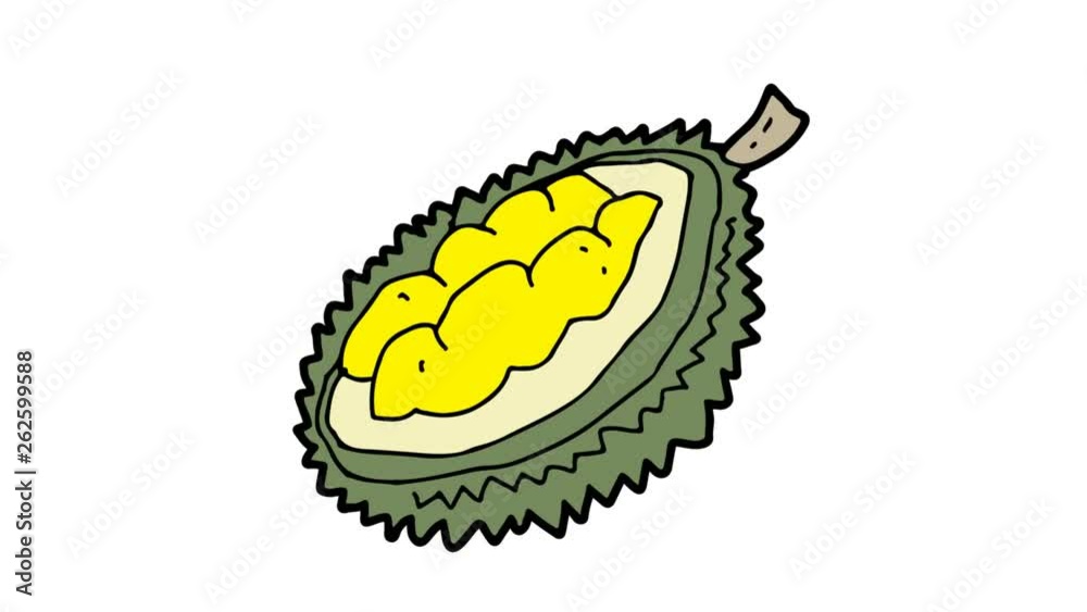 kids drawing white screen with theme of durian Stock Video | Adobe Stock