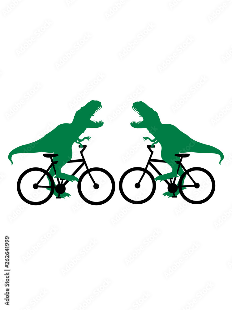 kampf duell tyrannus saurus rex sport fahrrad t-rex dinosaurier dino ...