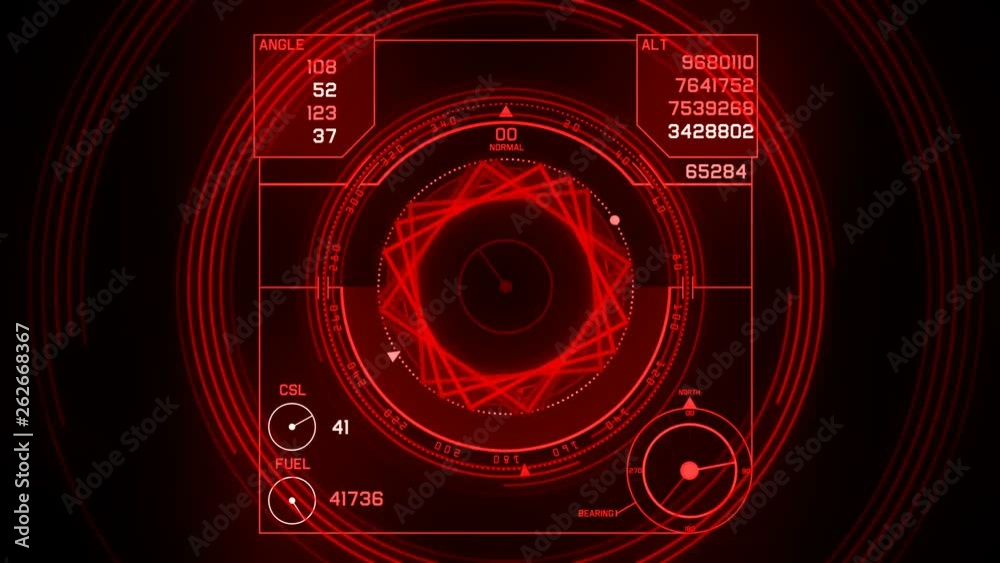 4k Radar GPS signal tech screen display;future science sci-fi data ...