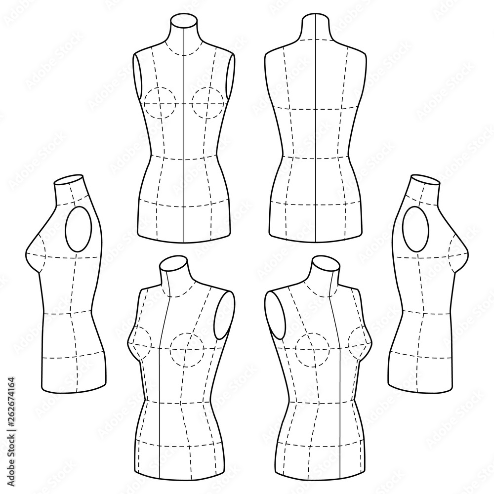 Fashion Mannequin Template Stock Vector | Adobe Stock