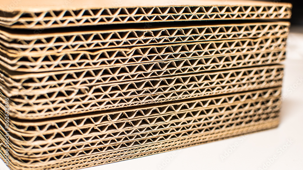 Wellpappe Welle Karton Pappe Muster Stock Photo | Adobe Stock