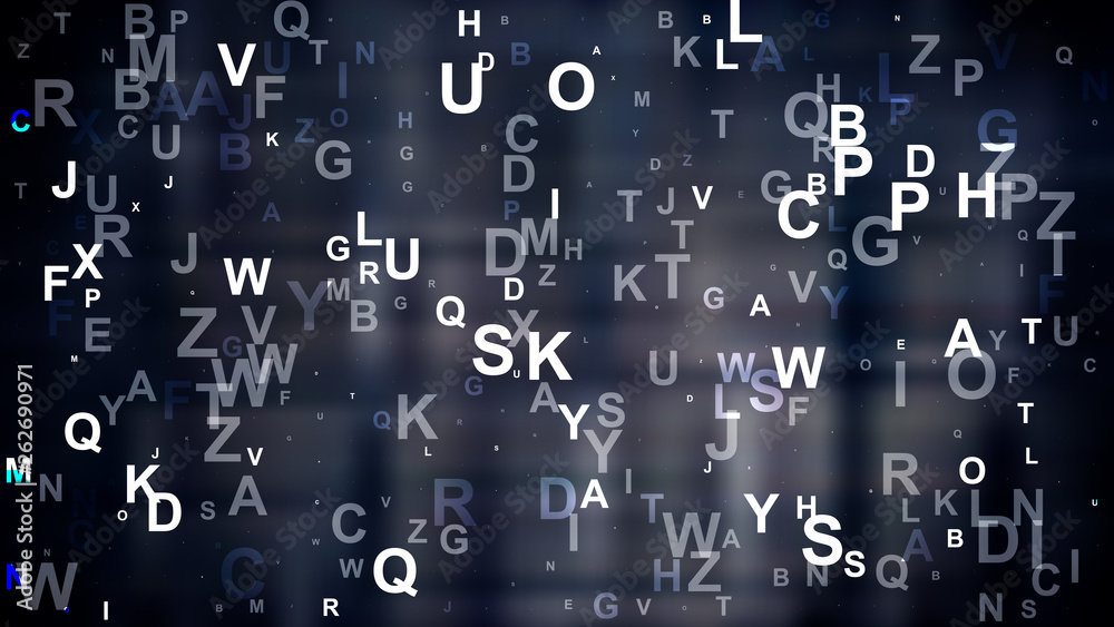 Abstract Black Alphabet Letters Background Stock Vector | Adobe Stock