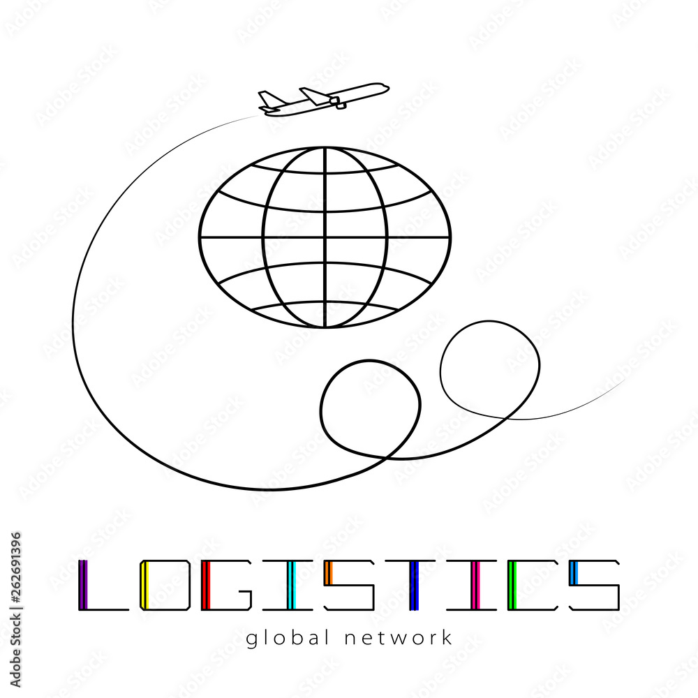 Global logistics network. Map global logistics partnership connection ...