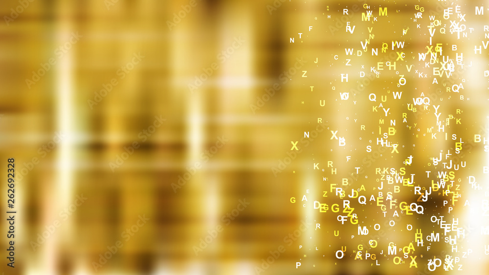 Gold Alphabet Letters Background Vector Art Stock Vector | Adobe Stock