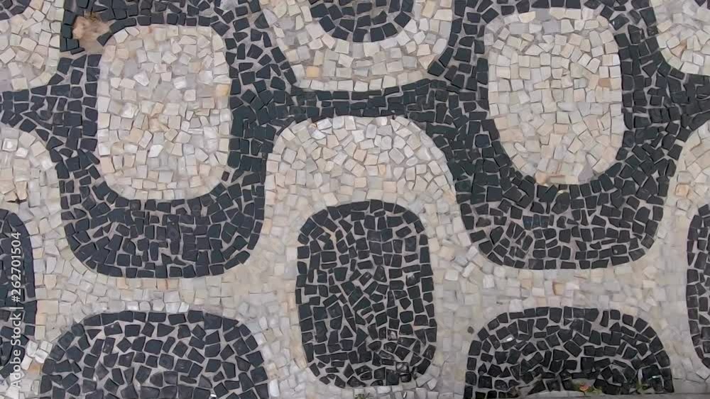 Slow motion sideways moving top down closeup view of the so called ...