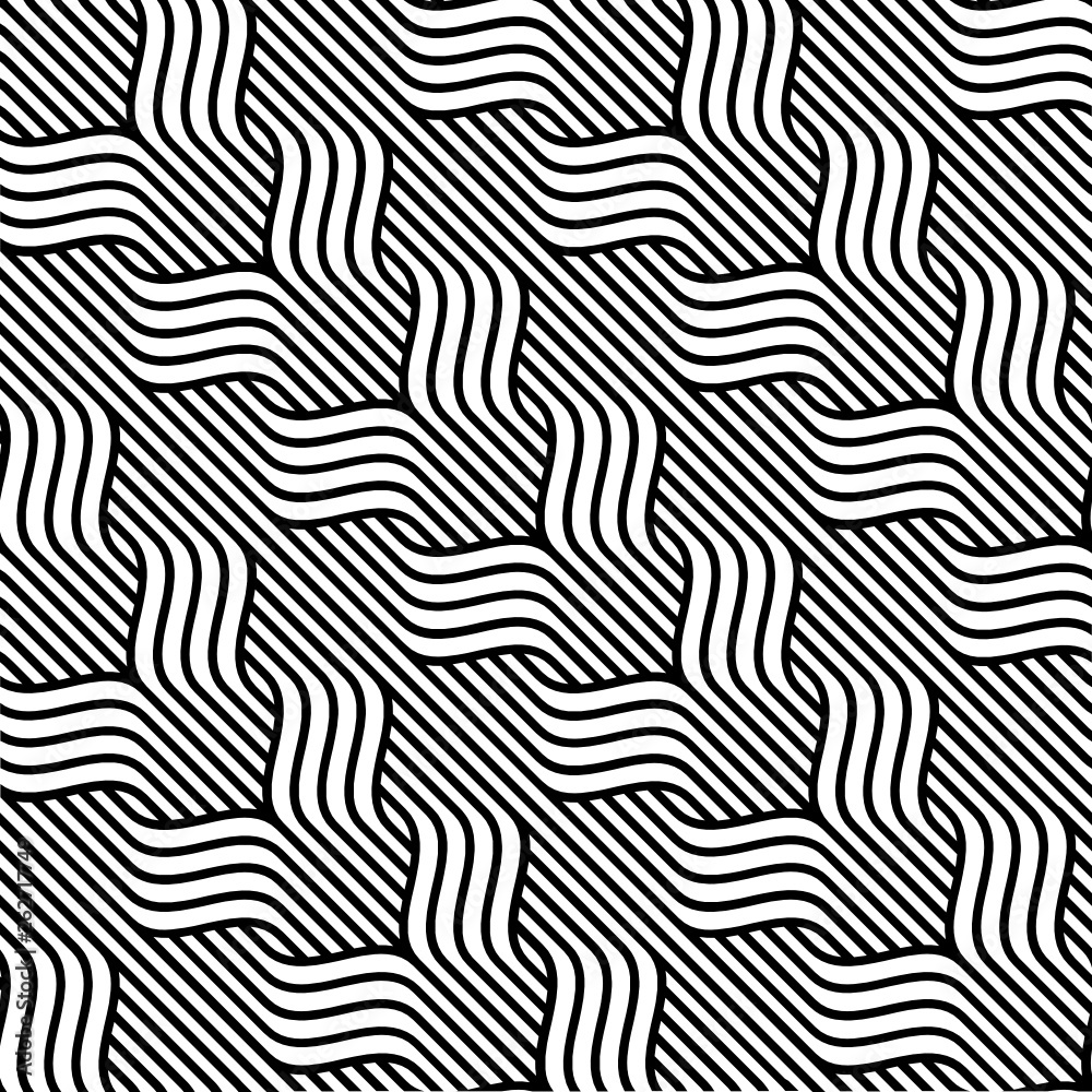 Vector seamless texture. Modern geometric background. Grid of ...