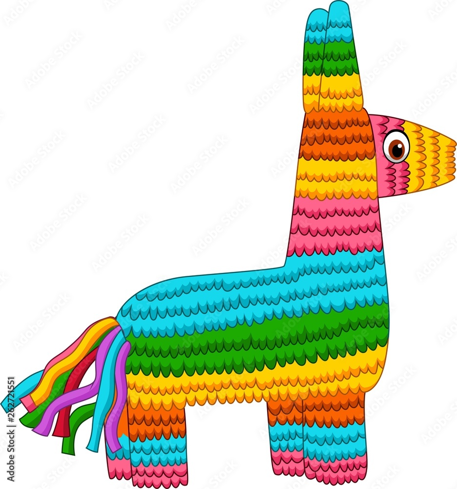 Cartoon colorful pinata isolated on white background Stock Vector ...