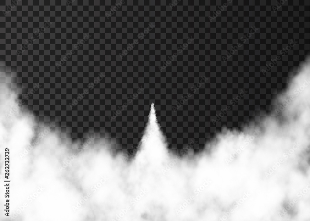 Smoke from space rocket launch isolated on transparent background ...