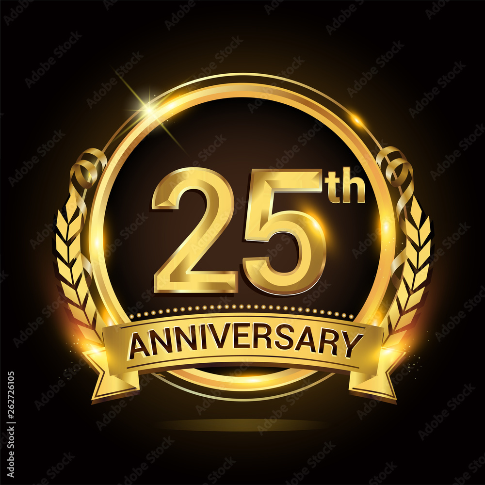 Celebrating 25 Years Logo Vector