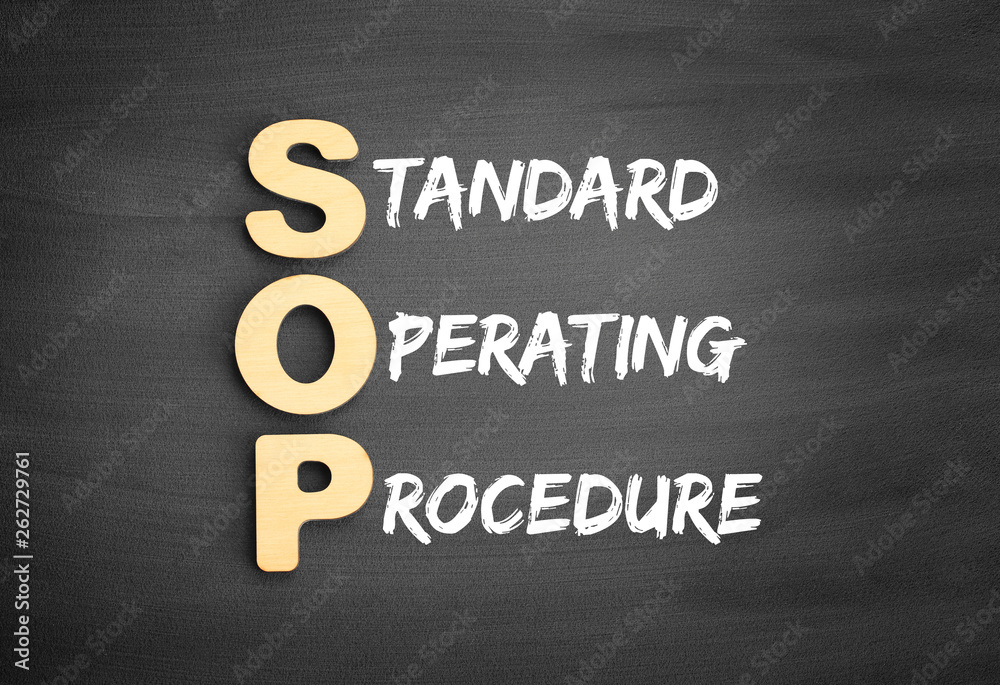 Wooden alphabets building the word SOP - Standard Operating Procedure ...