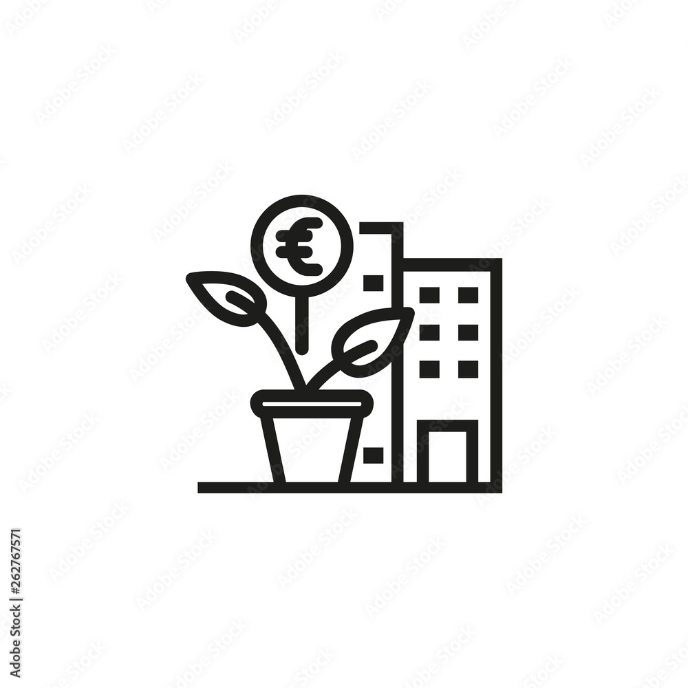 Trading company line icon Stock Vector | Adobe Stock