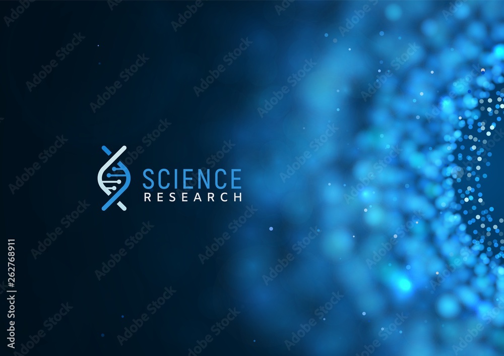 Medical or scientific research vector background template. Science ...