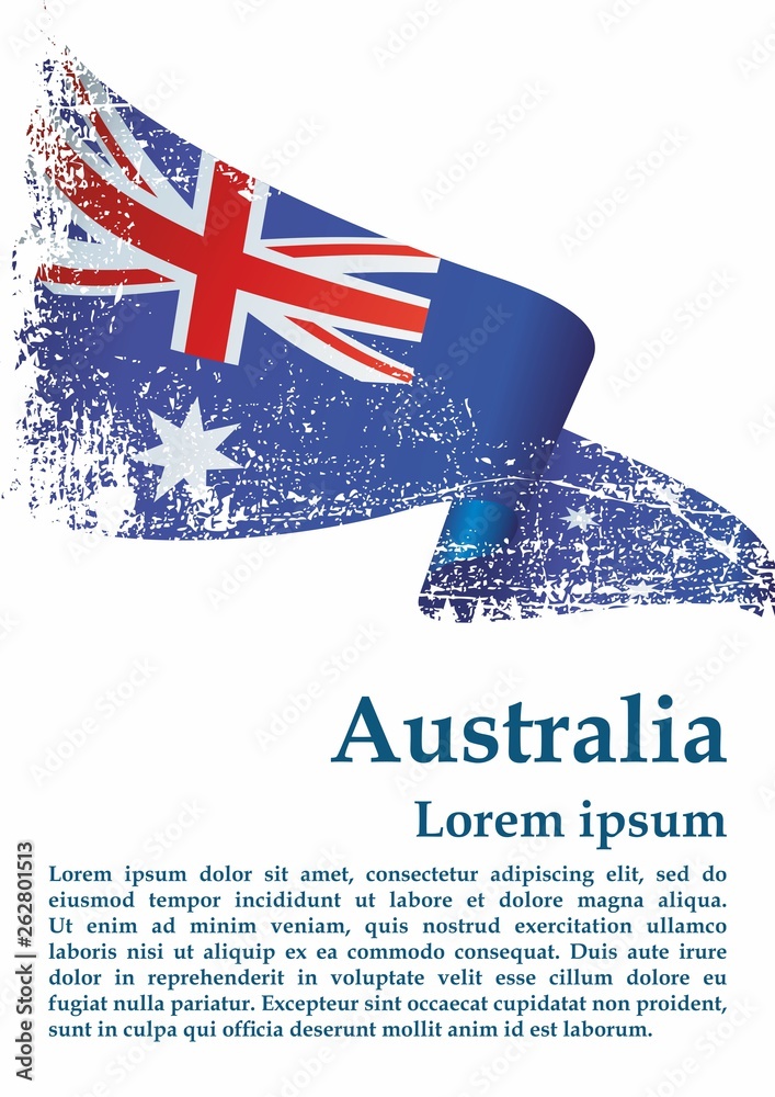 Flag of Australia, Commonwealth of Australia. Template for award design ...