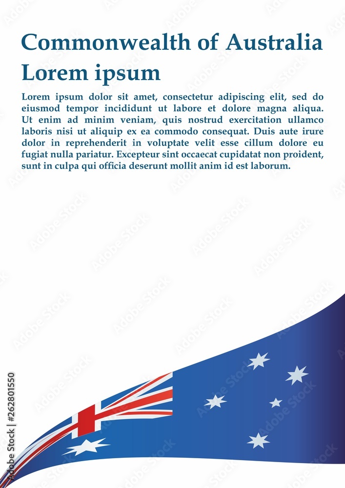 Flag of Australia, Commonwealth of Australia. Template for award design ...