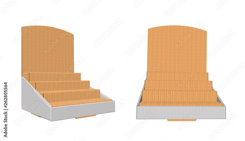 Tier Counter Display, Tiered Stand, blank Counter Display mock up ...