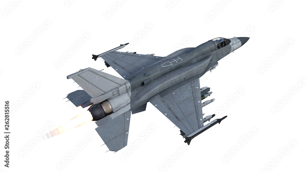 Fighter jet plane in flight, military aircraft, army airplane isolated ...