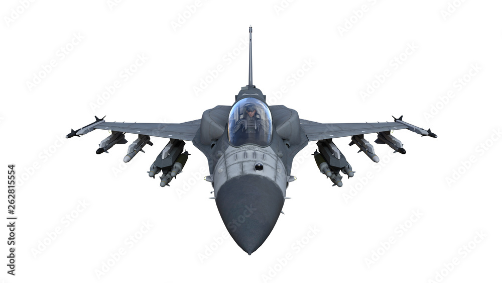 Fighter jet plane in flight, military aircraft, army airplane isolated ...