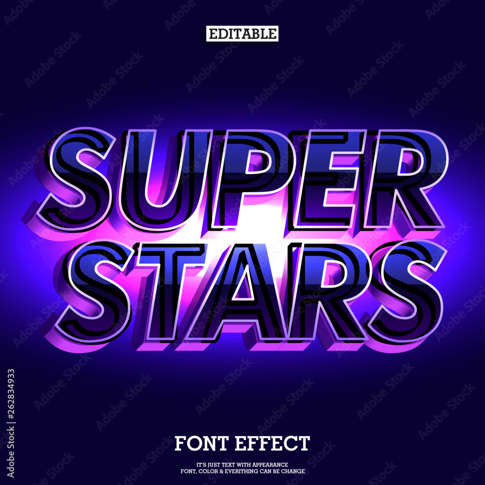 super stars futuristic and elegant font Stock Vector | Adobe Stock