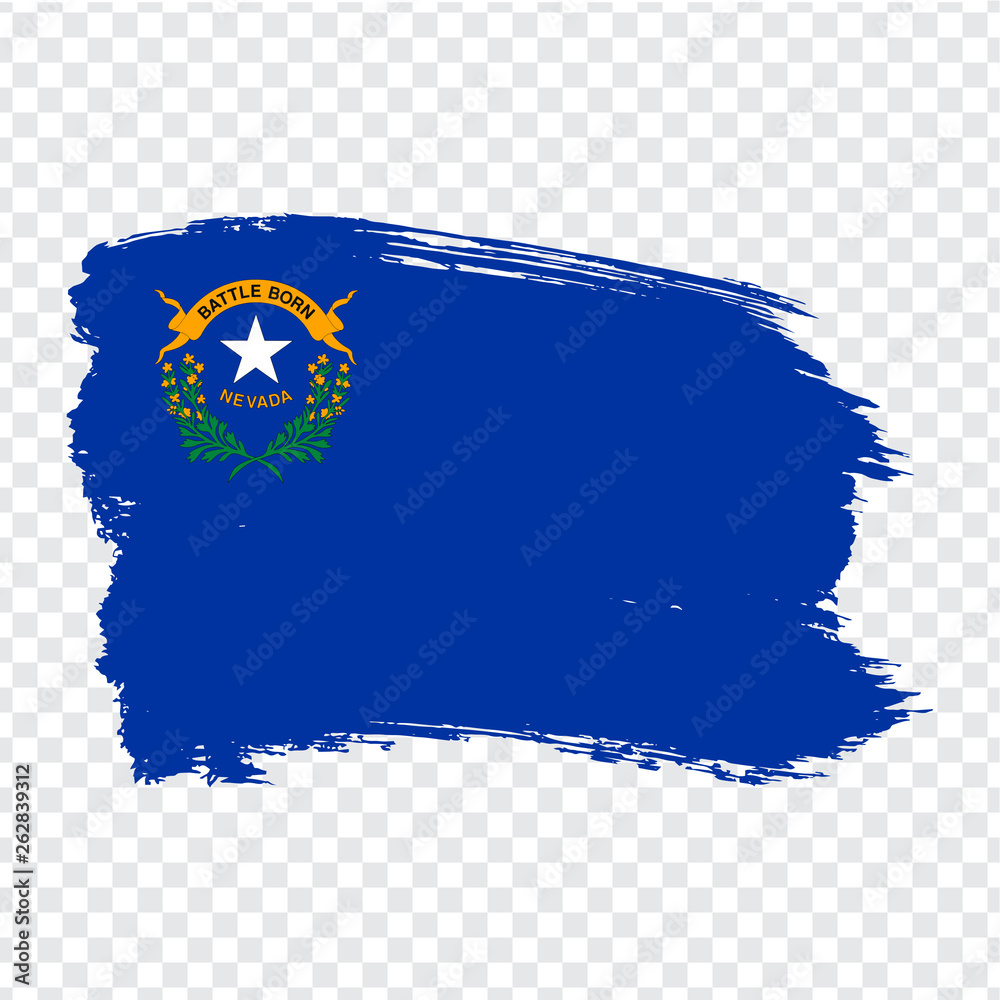 Flag of Nevada from brush strokes. United States of America. Flag ...