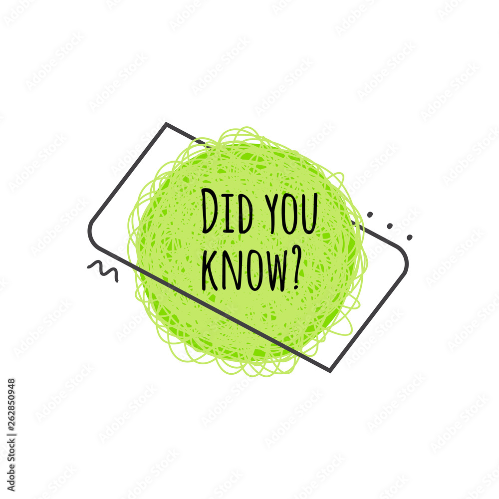 Did you know? Modern badge with fun fact or trivia suggesting question ...