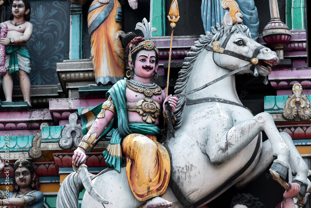 Hindu statues from a hindu temple in Kuala Lumpur Stock Photo | Adobe Stock