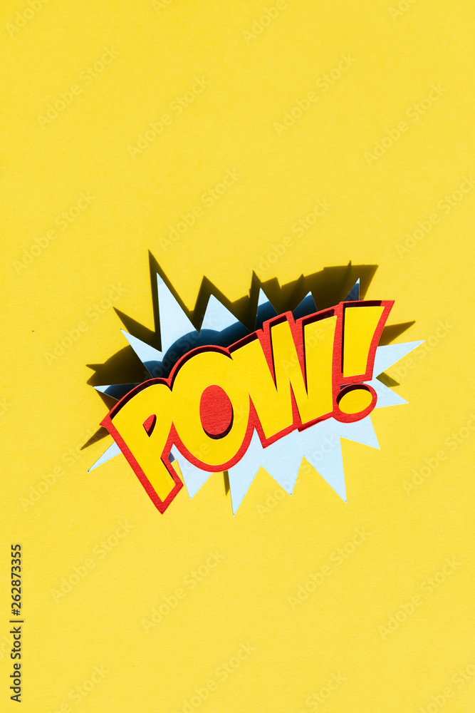 Super Hero Comic Word Pow Stock Photo | Adobe Stock