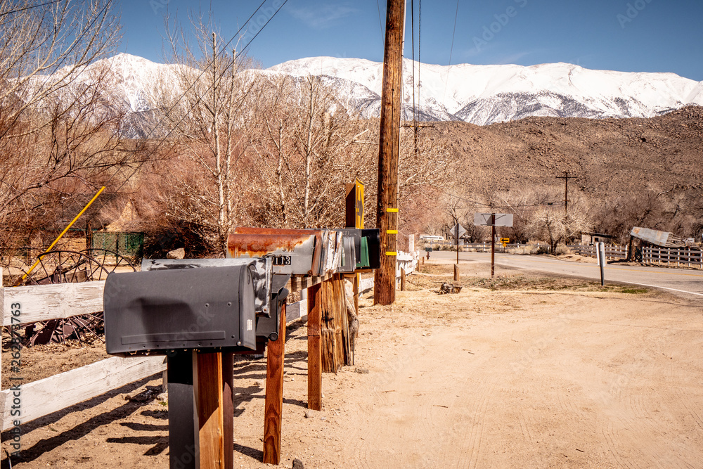 Street view in Benton - a historic small town in the Eastern Sierra ...