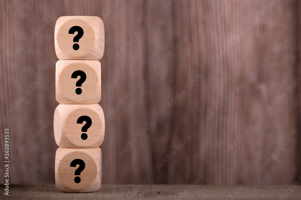 Question Mark Wooden Blocks Stock Photo | Adobe Stock