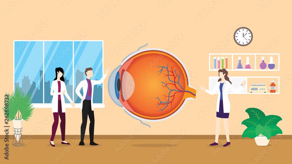human eye health care checkup analysis identifying by doctor people on ...