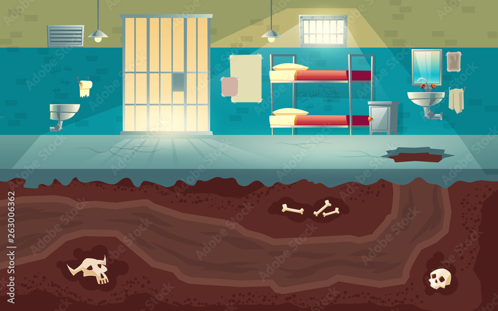 Prisoners or dangerous criminals group escape from jail to freedom ...