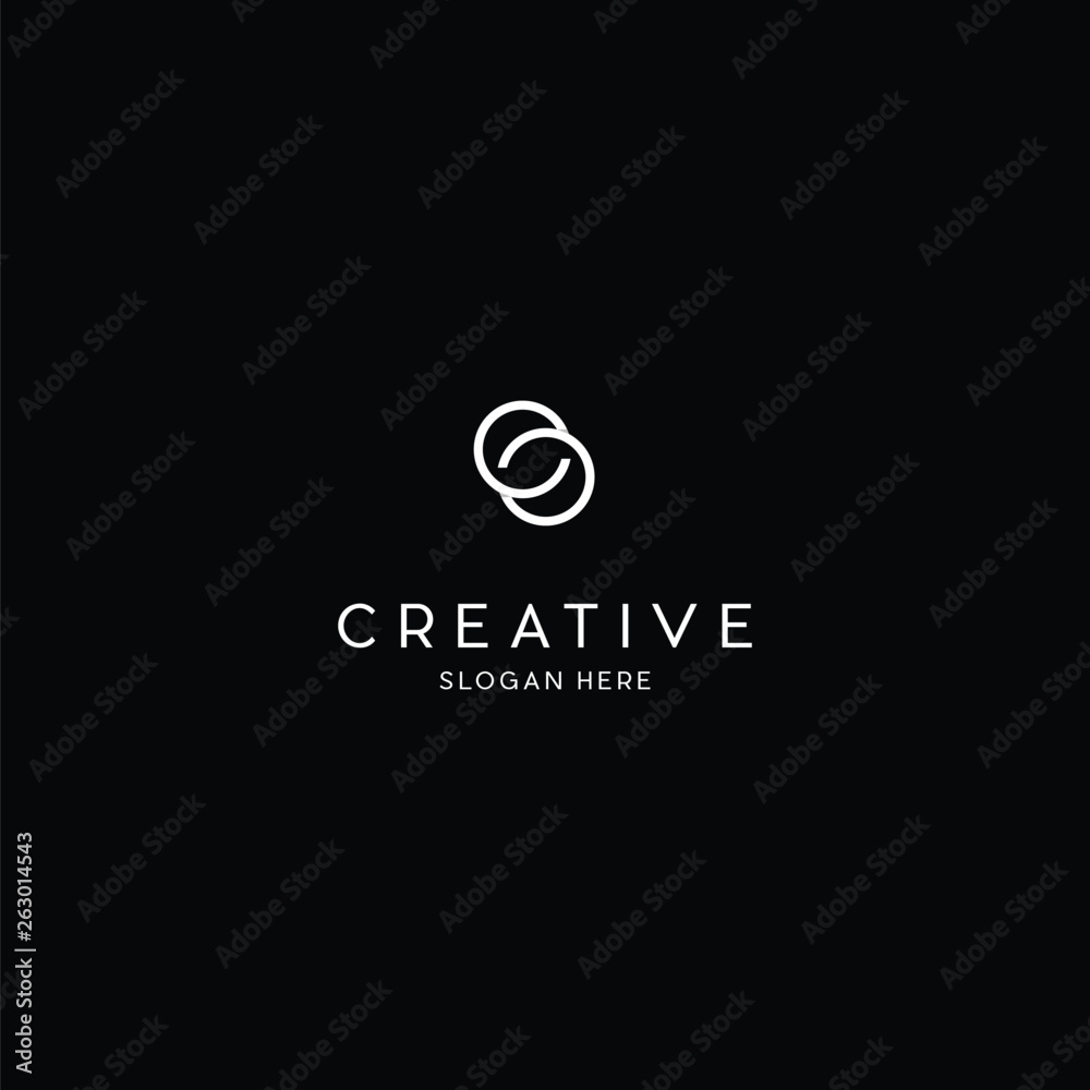 Letter CS Creative Logo Design Template, Letters S and C or SC line ...