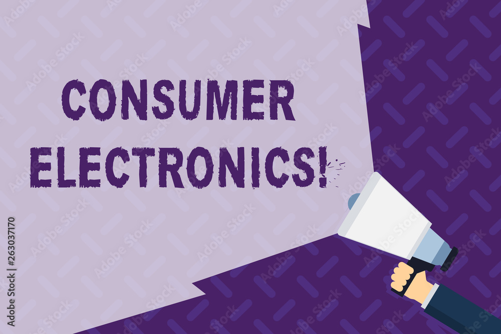 Text sign showing Consumer Electronics. Business photo showcasing ...