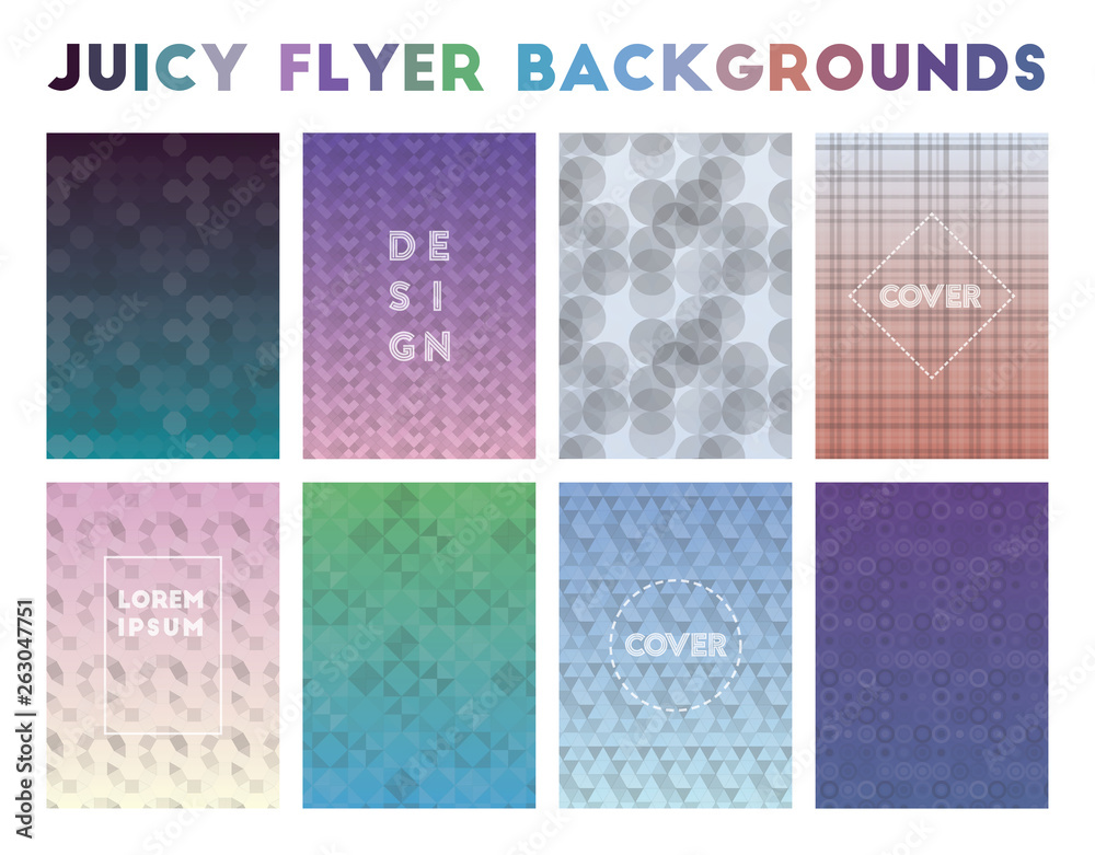 Juicy Flyer Backgrounds. Actual geometric patterns. Likable background ...