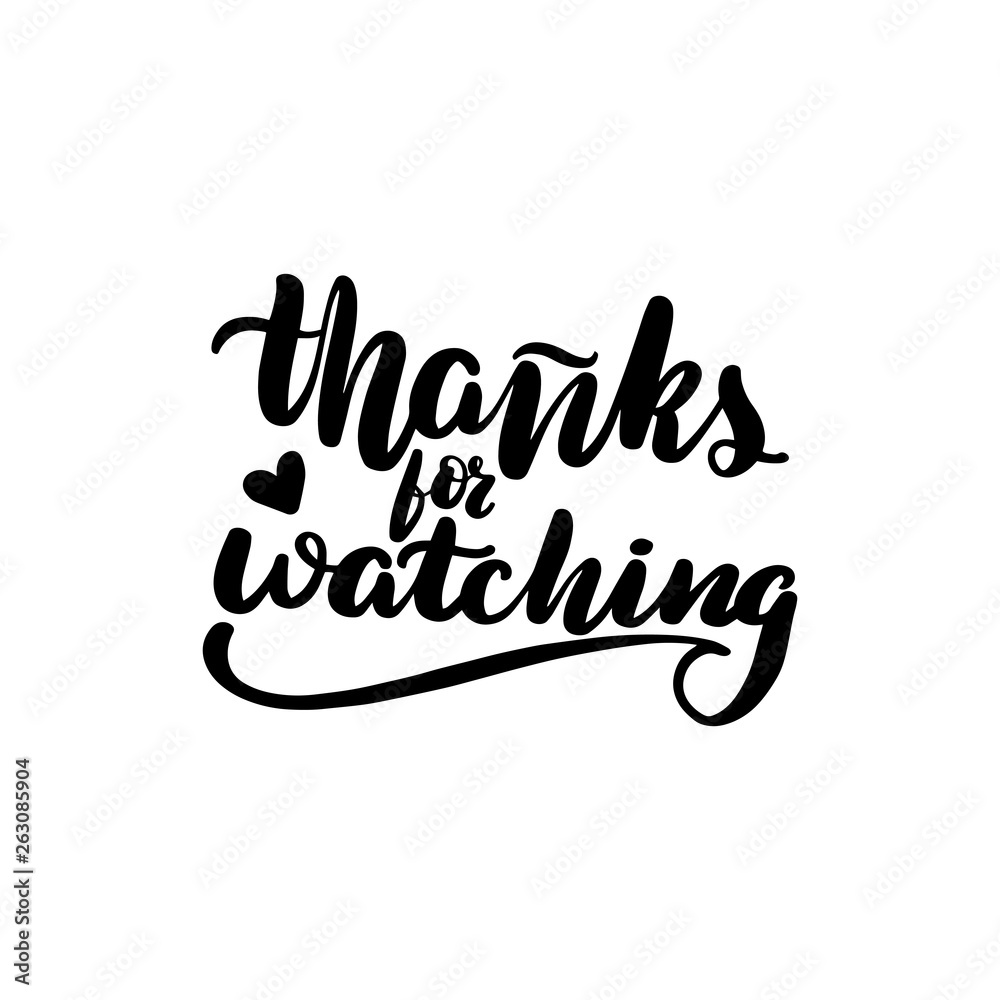 thanks for wathcing Stock Vector | Adobe Stock