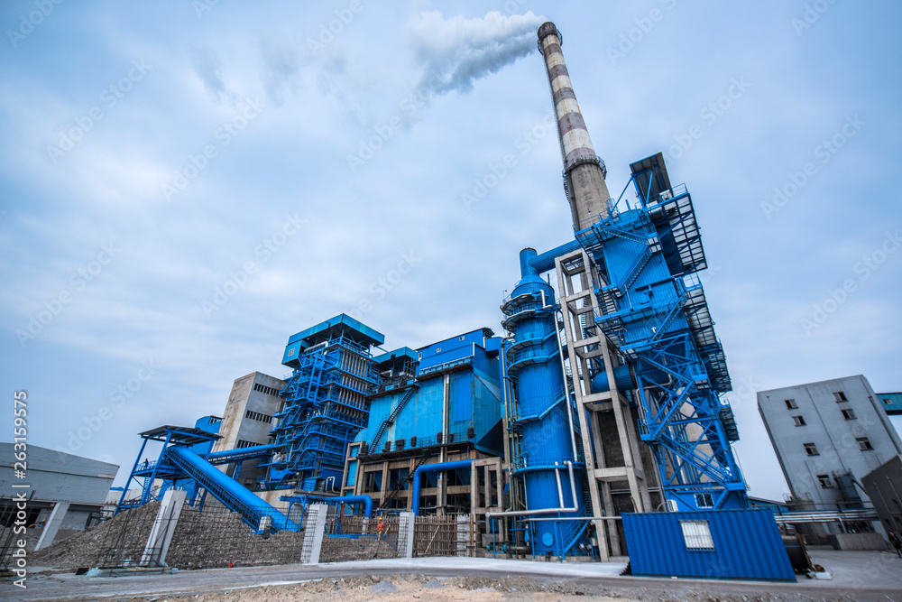 Mechanical Equipment and Building Structure of a Paper Mill Stock Photo ...