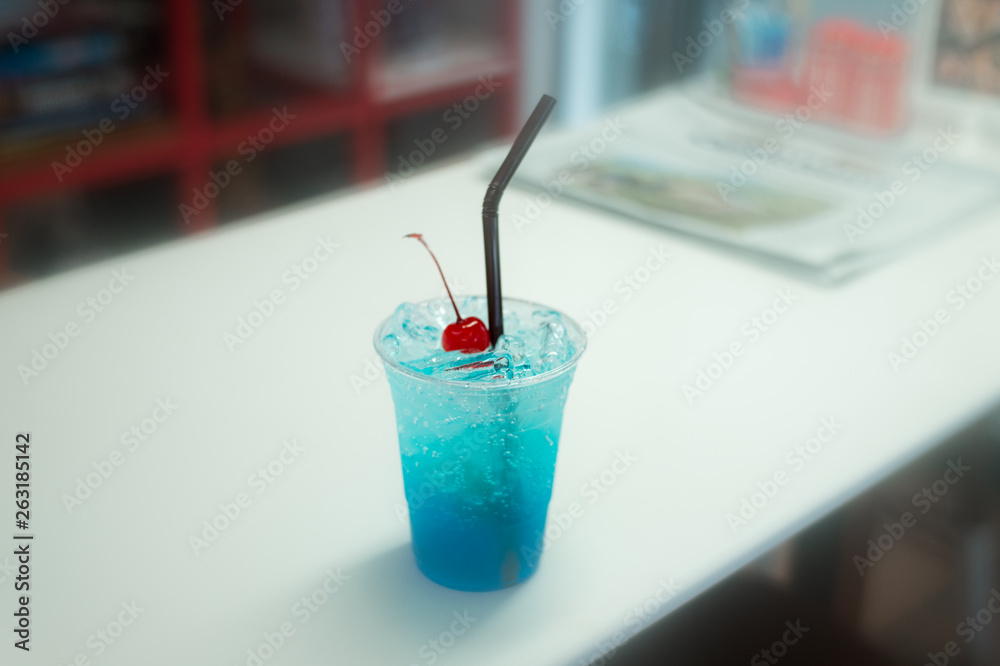 blue raspberry italian soda, vintage concept Stock Photo | Adobe Stock