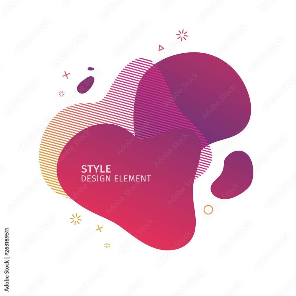 Abstract modern graphic elements. Dynamical red color form and line ...